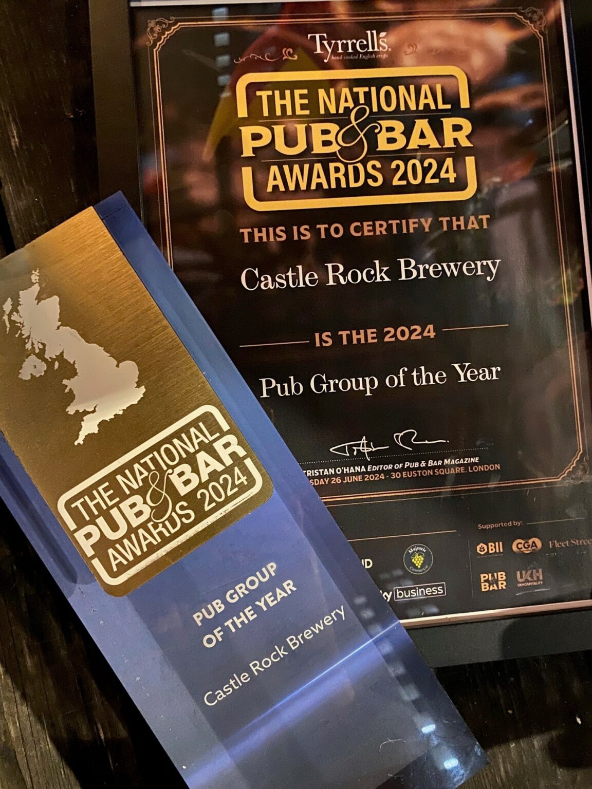 Castle Rock Wins National Pub Group of the Year 2024 | Castle Rock Brewery