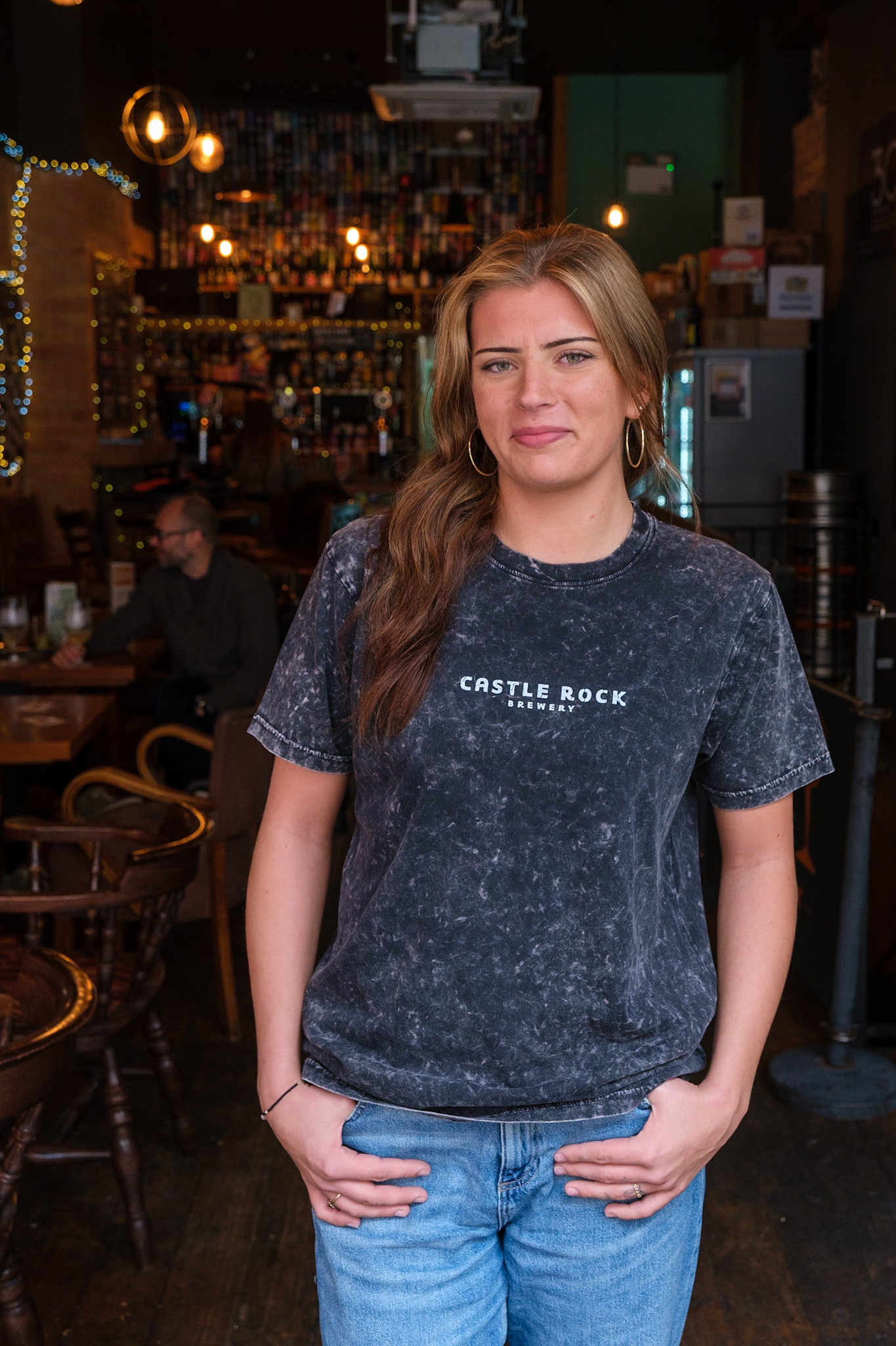 Castle Rock Pub Tour Tee - Black Acid Wash | Castle Rock Brewery
